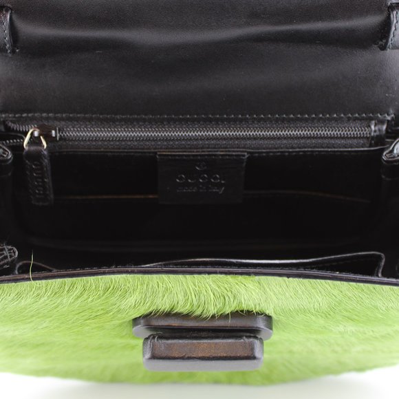 Gucci | Bags | Gucci Green Top Handle Pony Hair Handbag | Poshmark